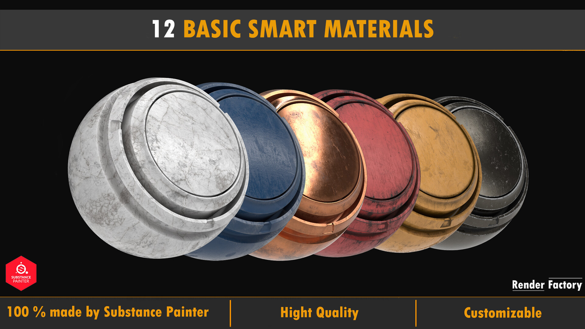 ArtStation - 12 Basic Smart Materials