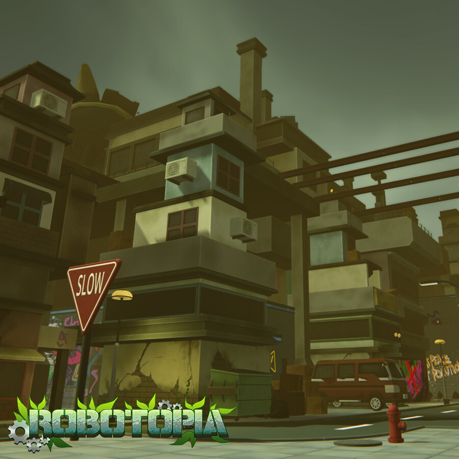 ArtStation - Robotopia - Environment, buildings and decorations