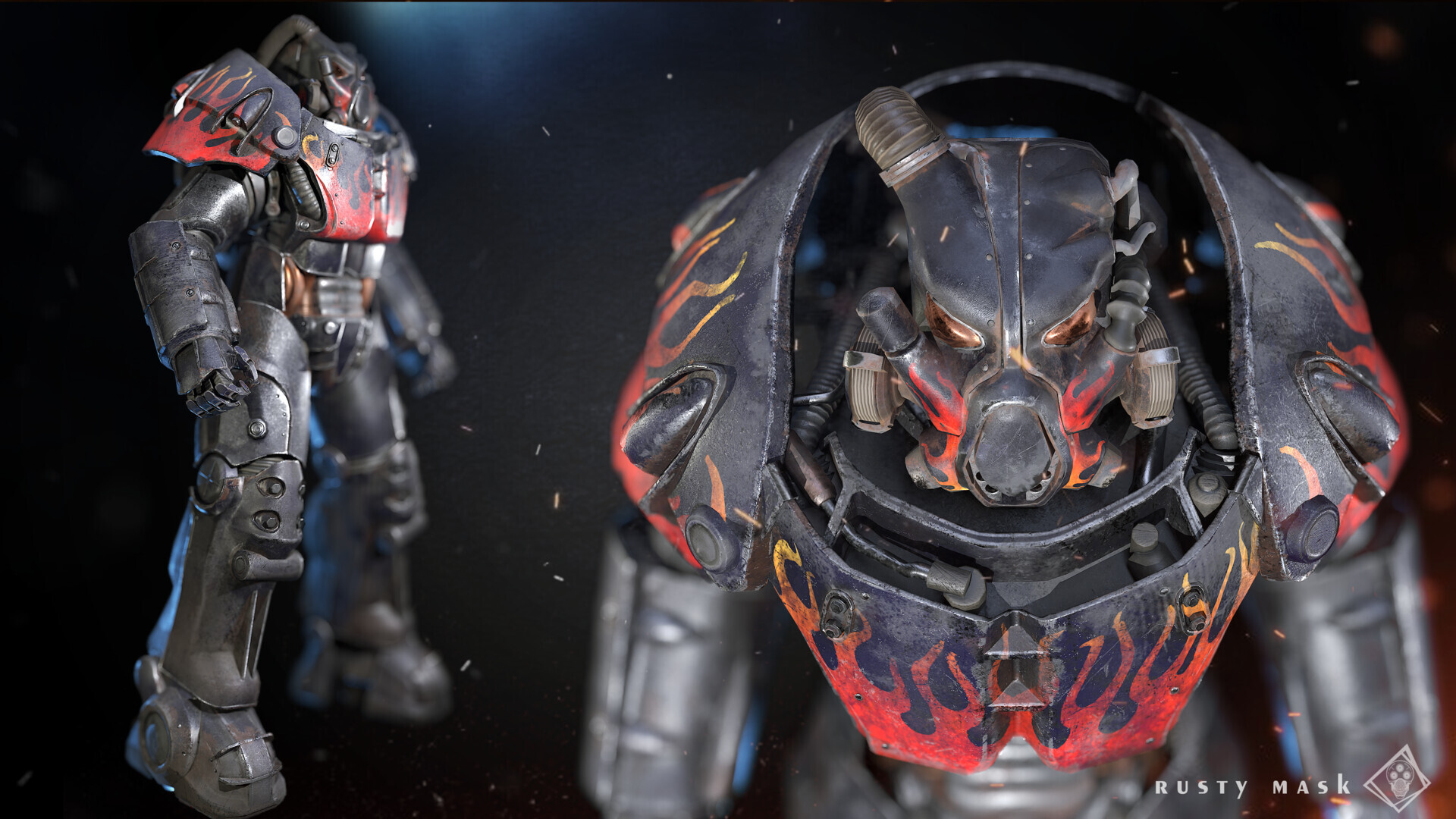 ArtStation - Fallout X01 Power Armor fanart