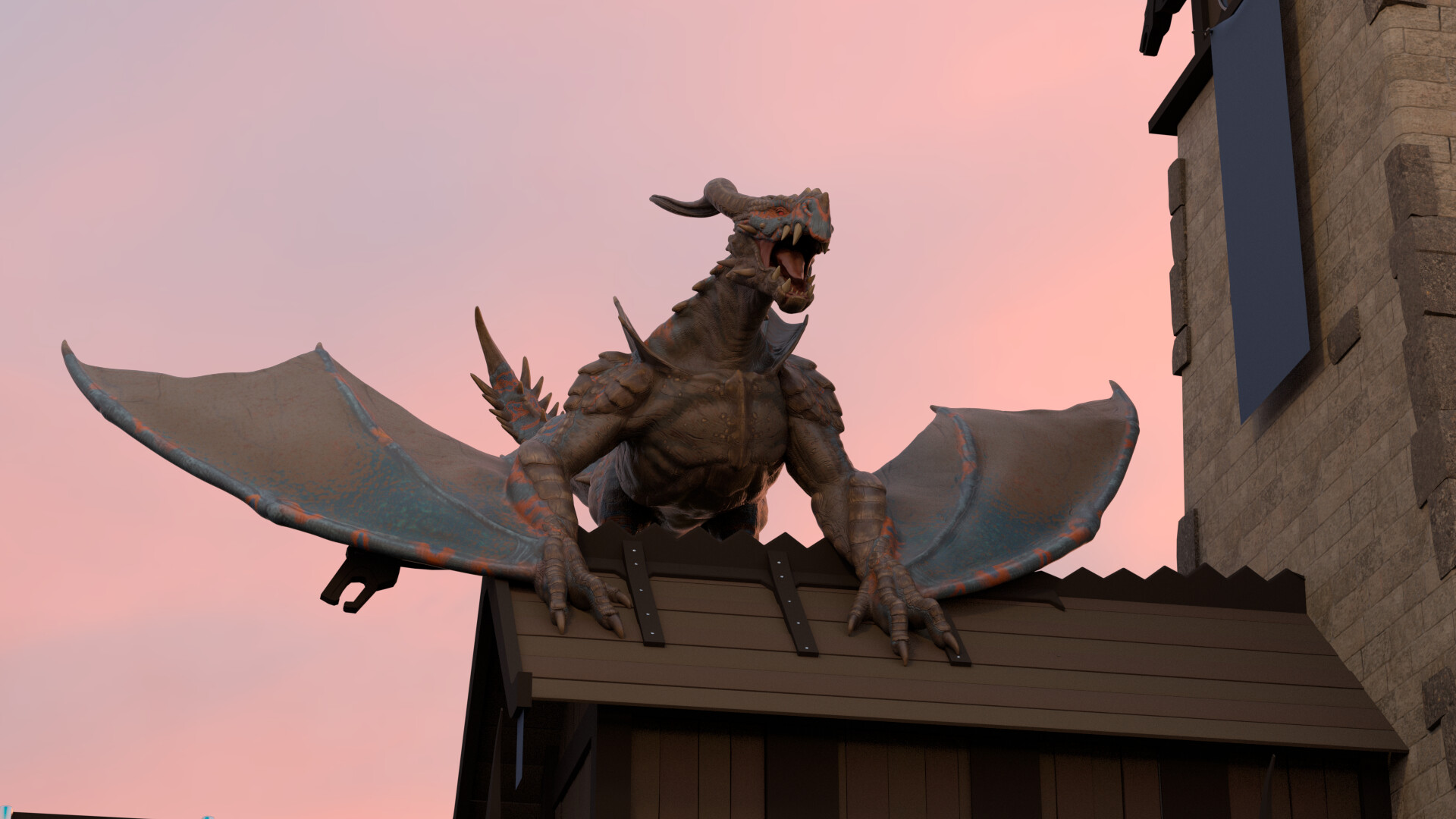 ArtStation - Dragon - 3D animation \ rig