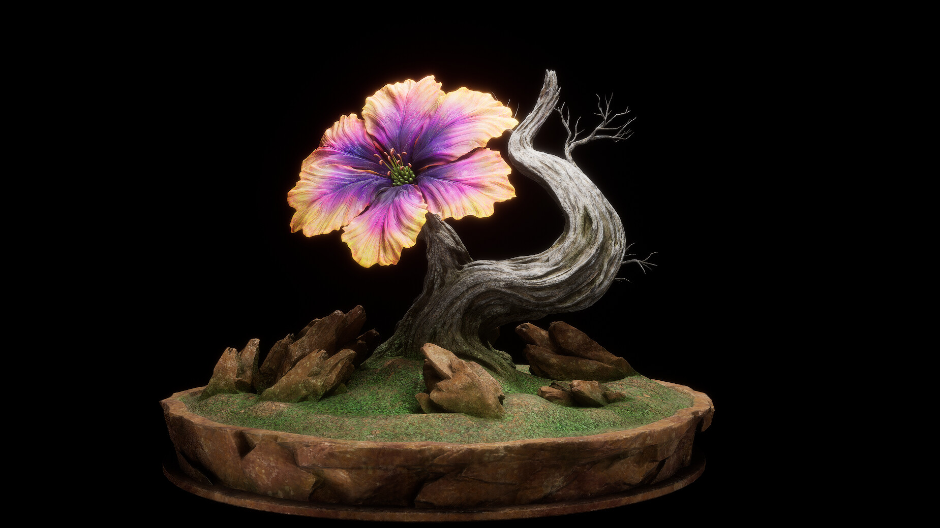 ArtStation - Alien Flower On Stump