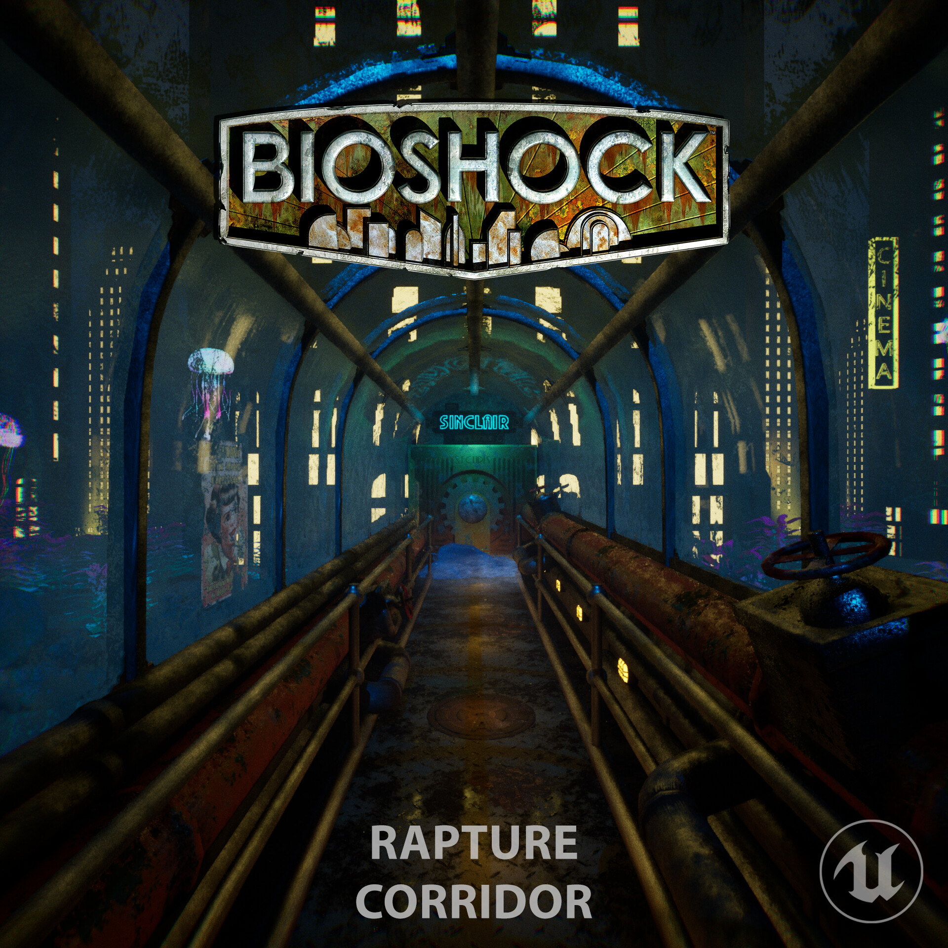 ArtStation - Rapture corridor