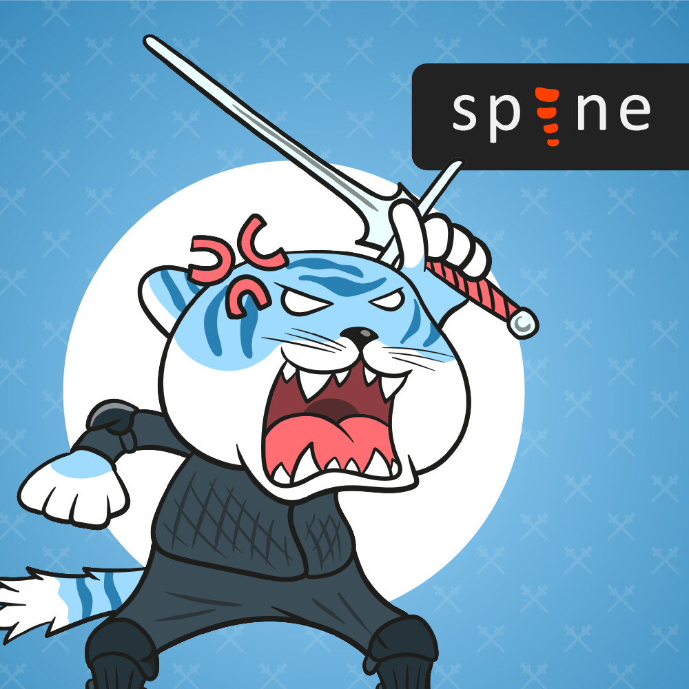 ArtStation - Tiger Fighter | Stickers animation | Spine 2D