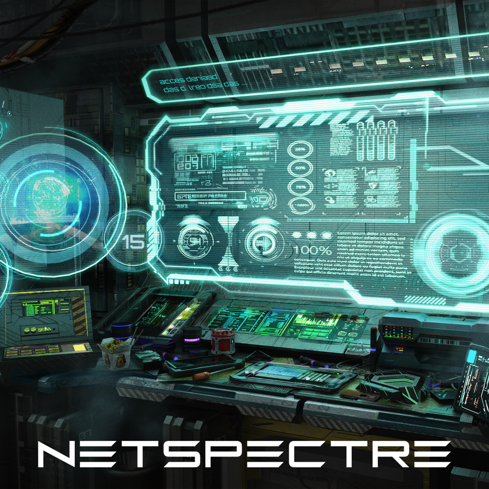 ArtStation - Hacking Deck - NETSPECTRE - CYBERPUNK HACKING ROGUELIKE