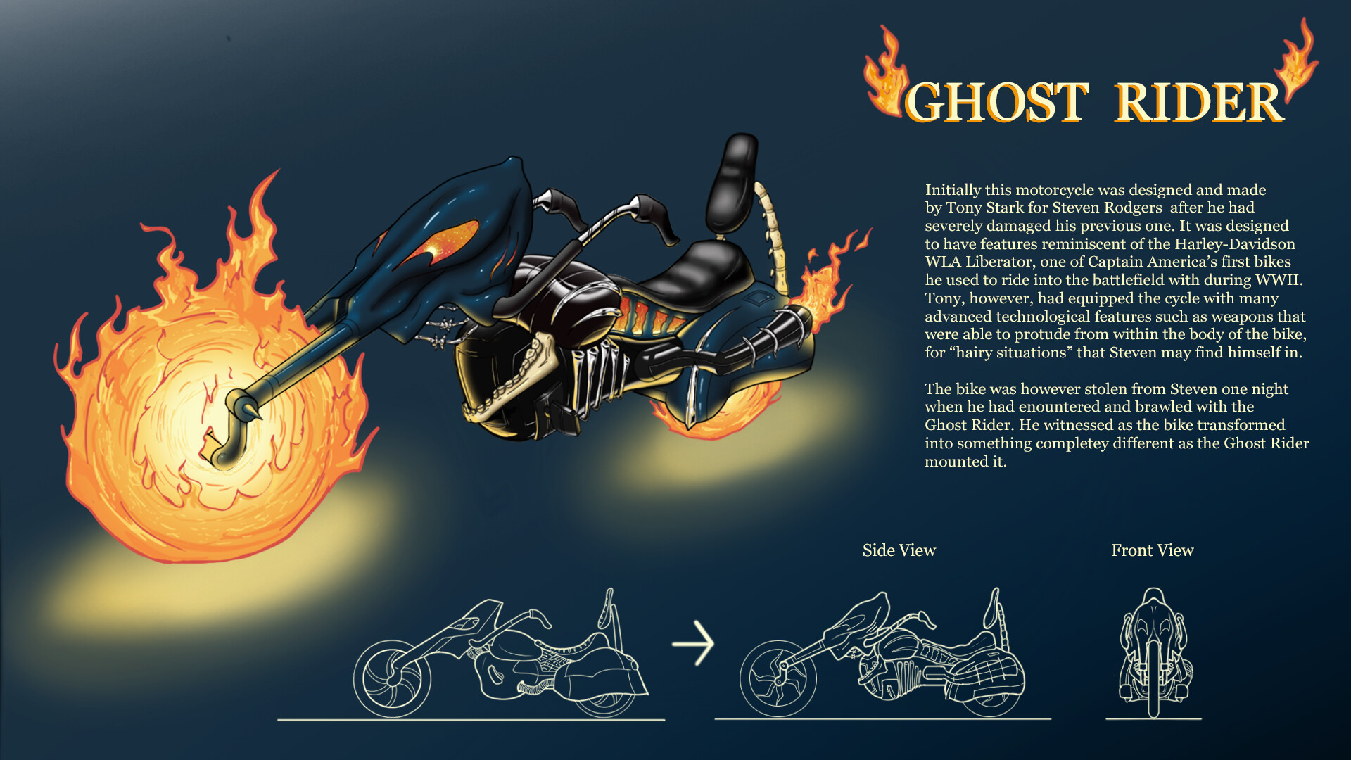 ArtStation - Ghost Rider Motorcycle Concept