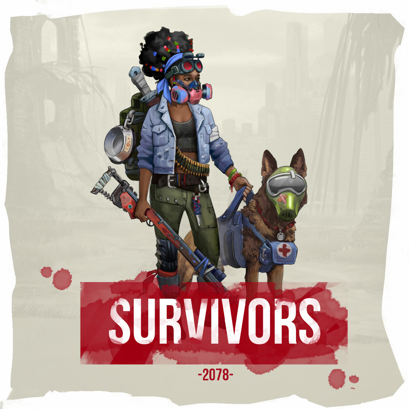 ArtStation - Concept art character. Jane & Colt. Survivors 2078