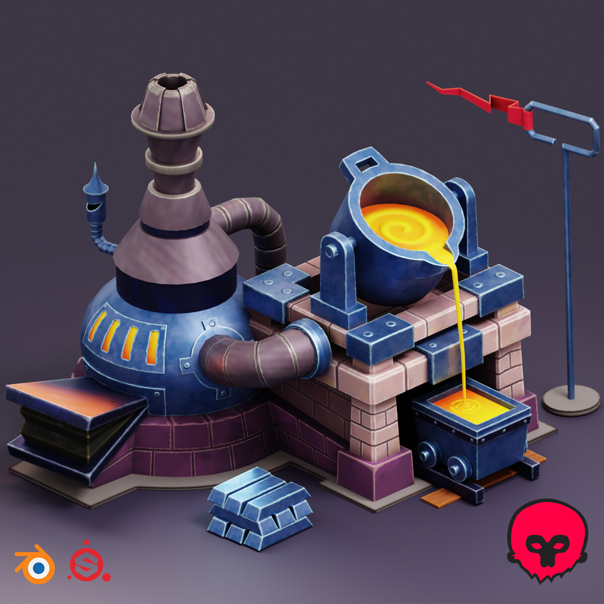 ArtStation - Stylized Smelter