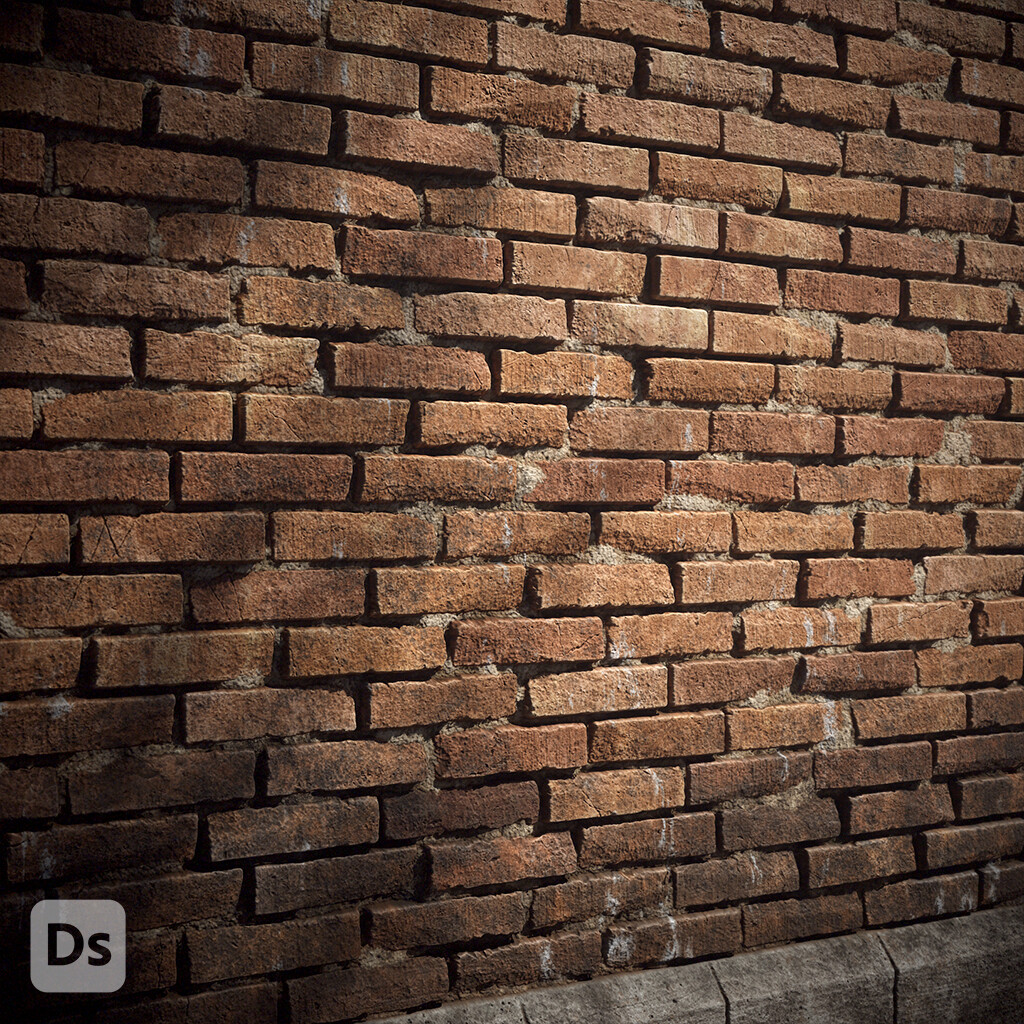 ArtStation - Worn Brick Wall - Substance Designer