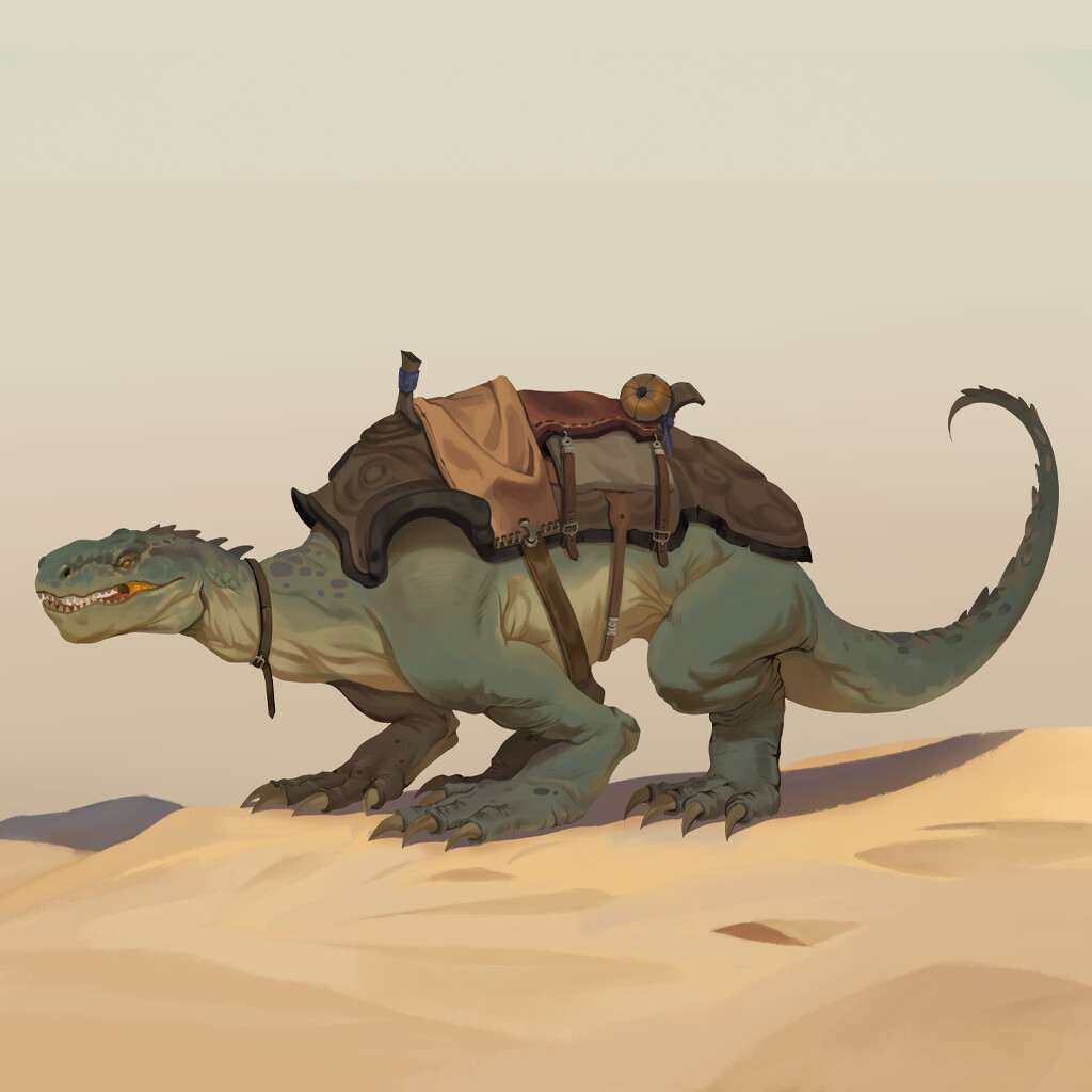ArtStation - desert lizard mount