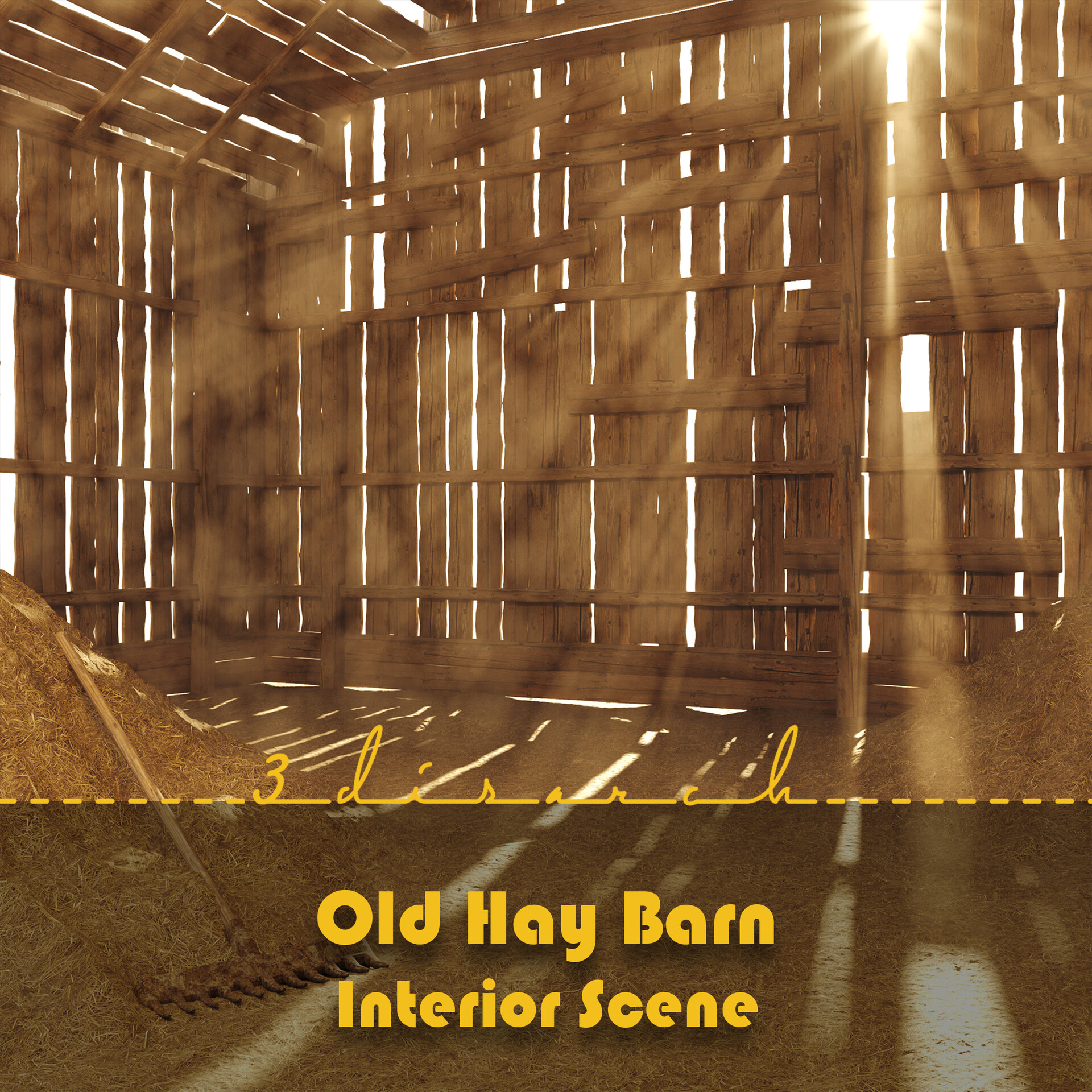 ArtStation - Old Hay Barn Interior Scene [3D model]
