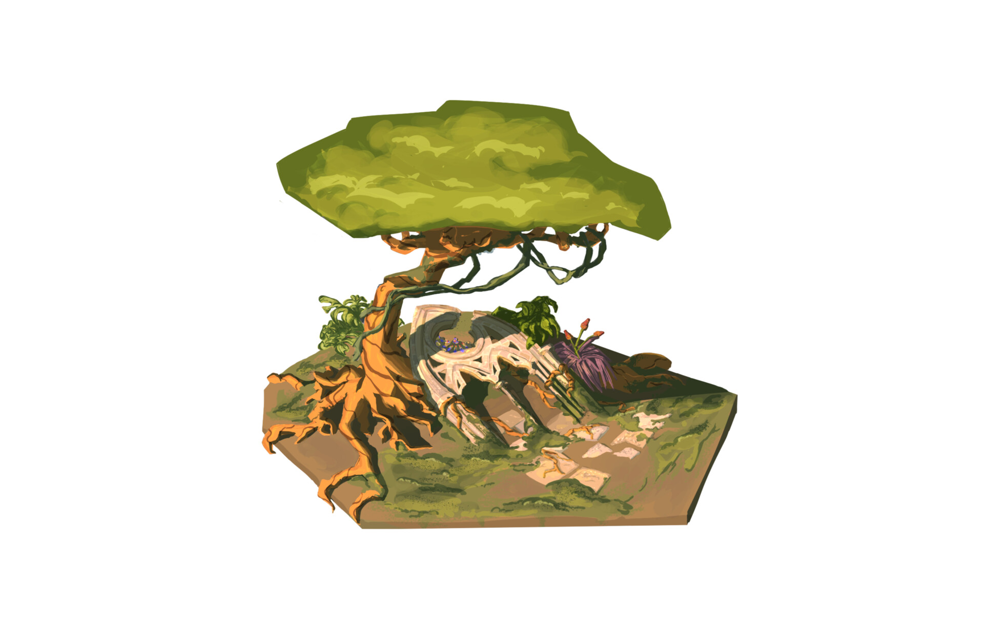 ArtStation - Ruins - 2D Concept