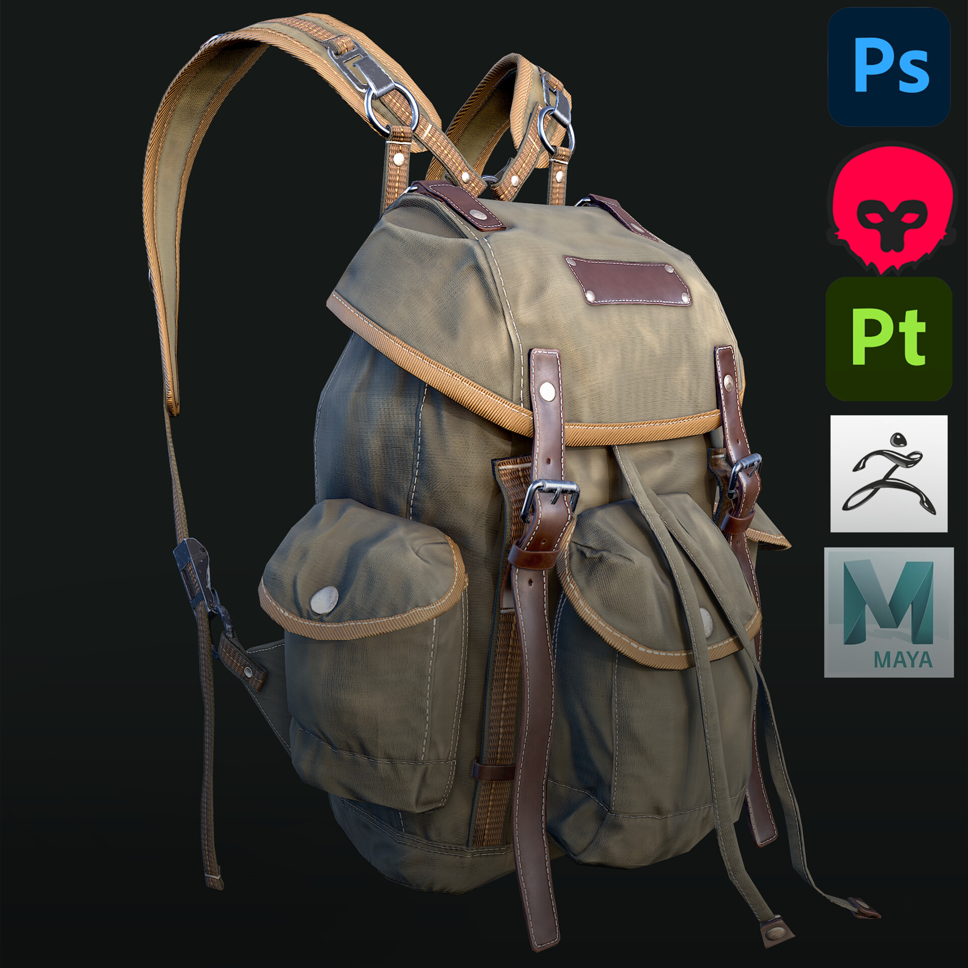 ArtStation - Military Backpack