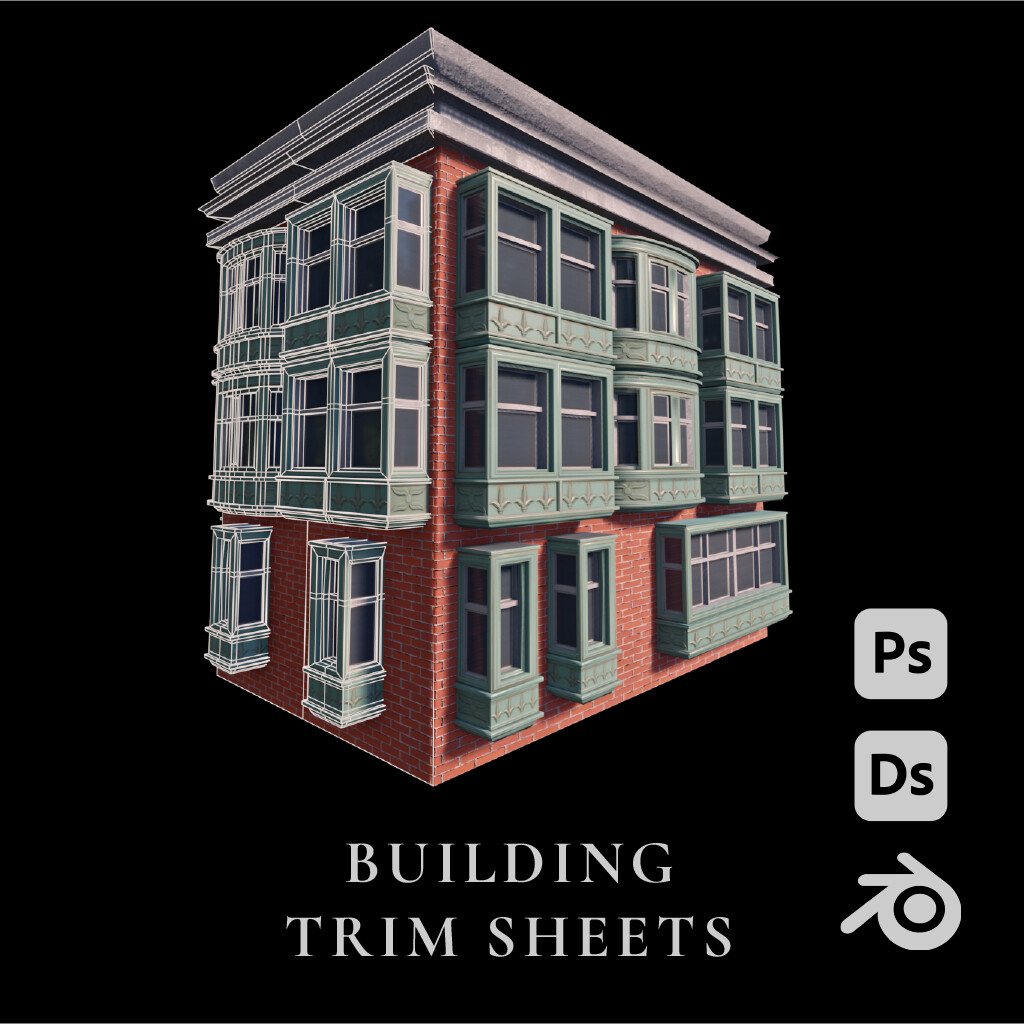 ArtStation - Building Trim Sheets Practice