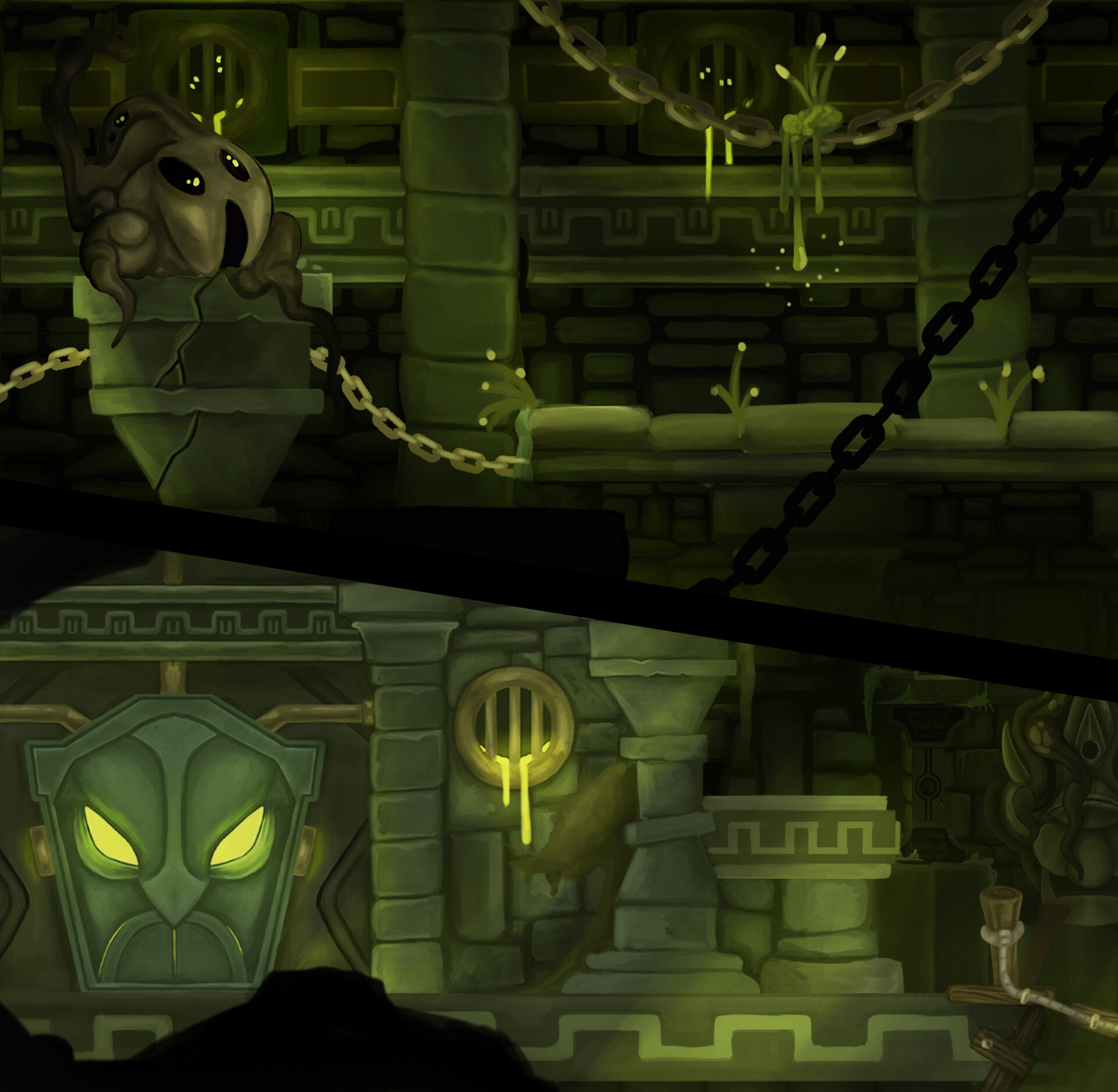 ArtStation - Abandoned temple 2D platformer