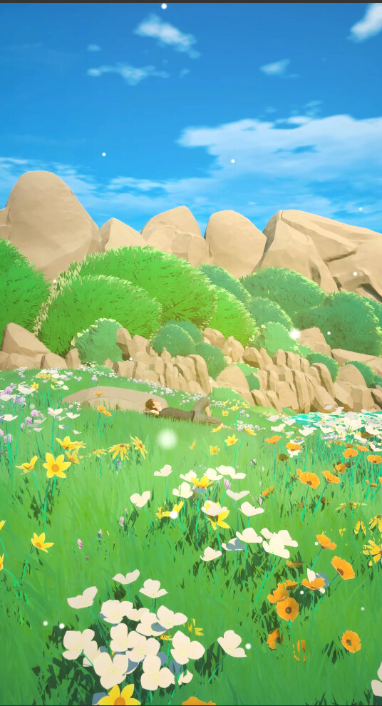 ArtStation - Stylized Meadow with Flowers