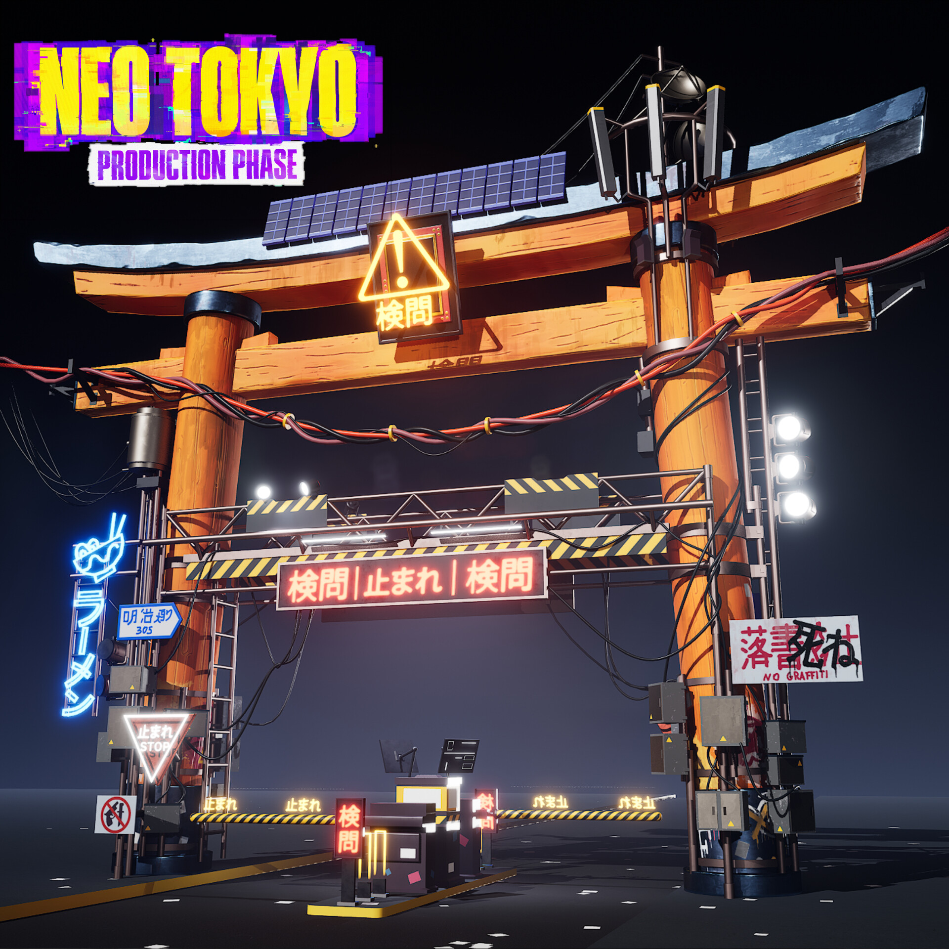 ArtStation - Neo-Tokyo Challenge - Torii Gate Checkpoint