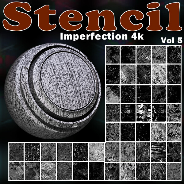 Netleon Studio - 150 Stencil Imperfection 4K Vol 5