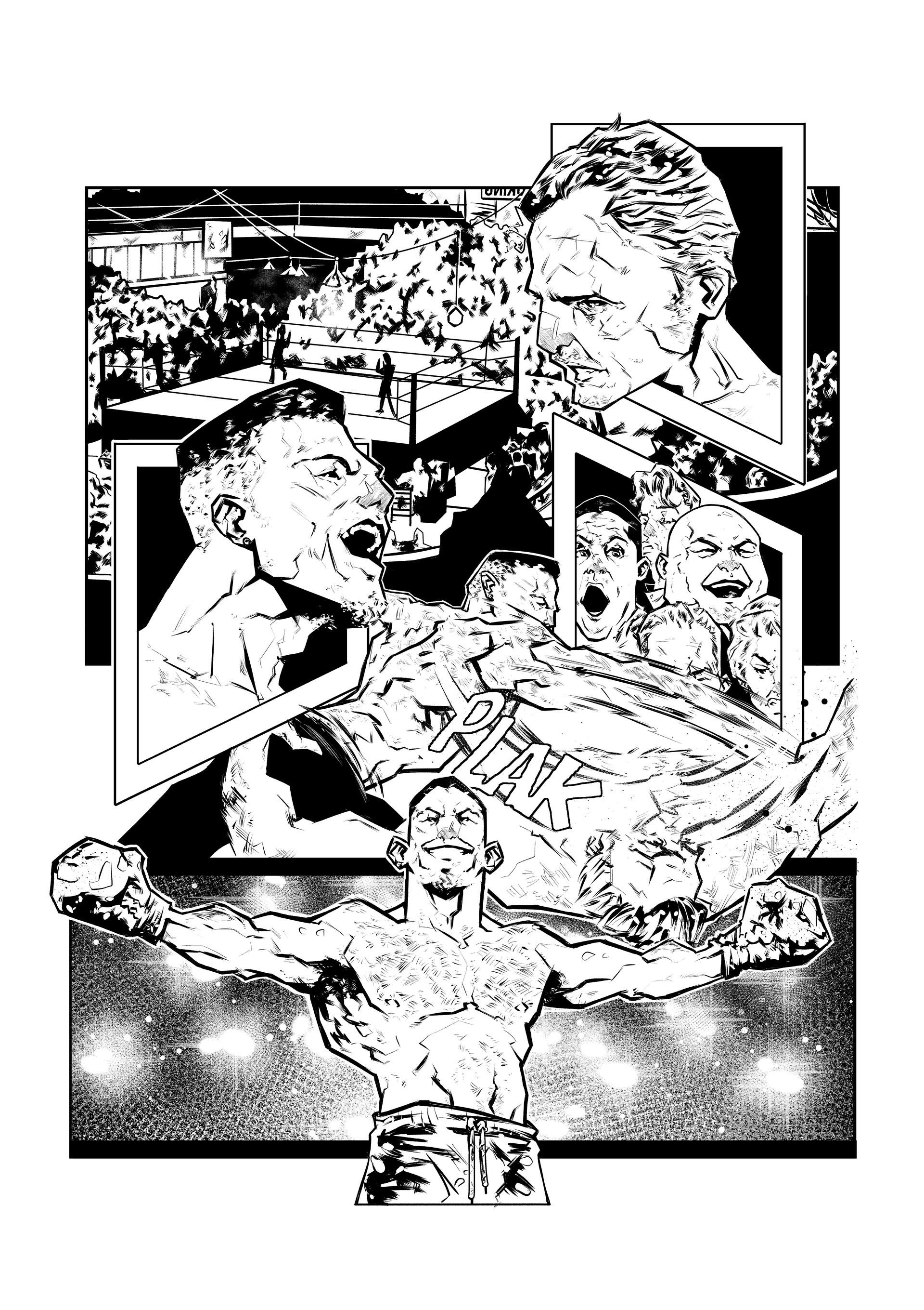 ArtStation - Boxing Comic Page.