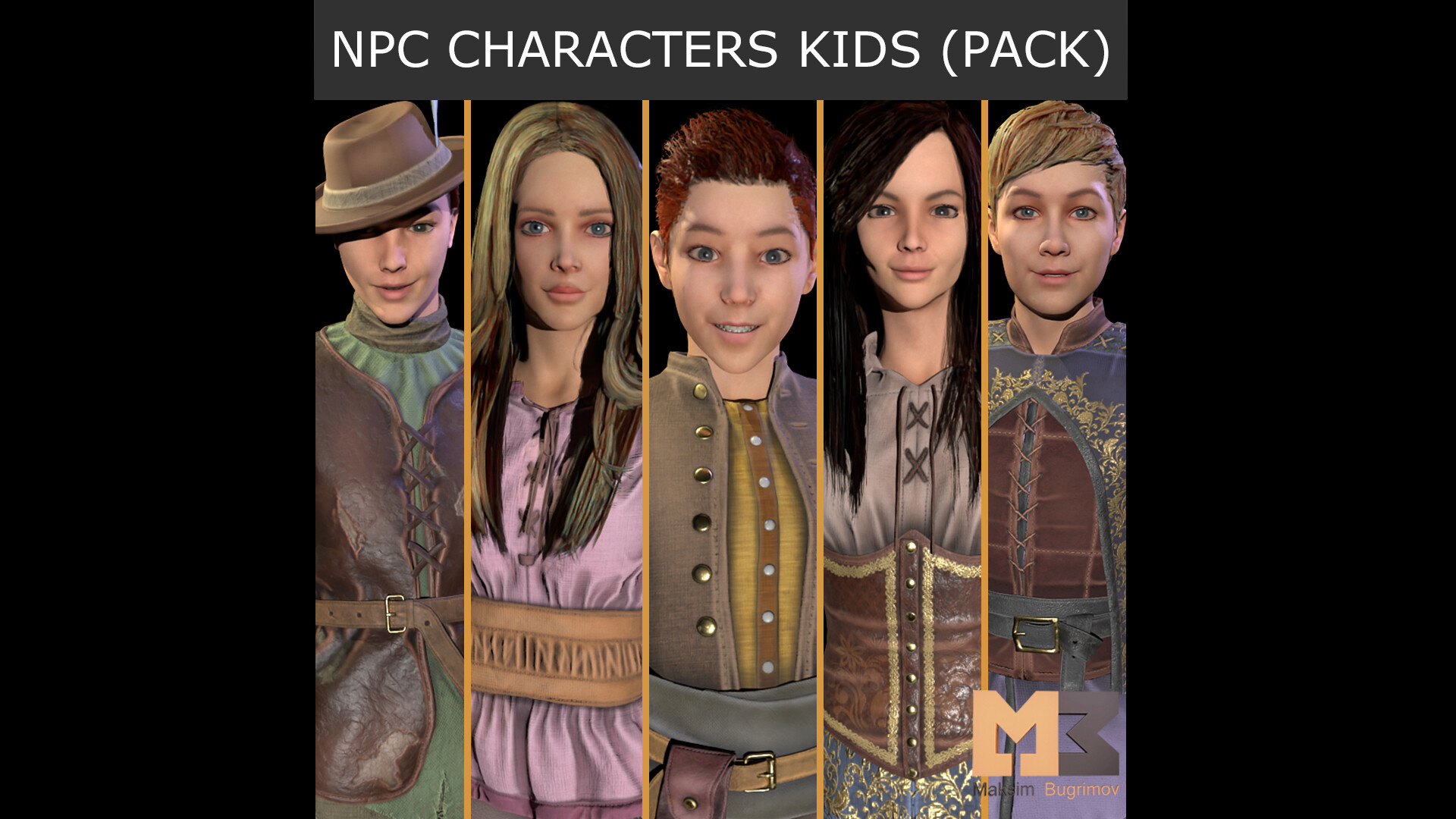 ArtStation - NPC Characters Kids (Pack)