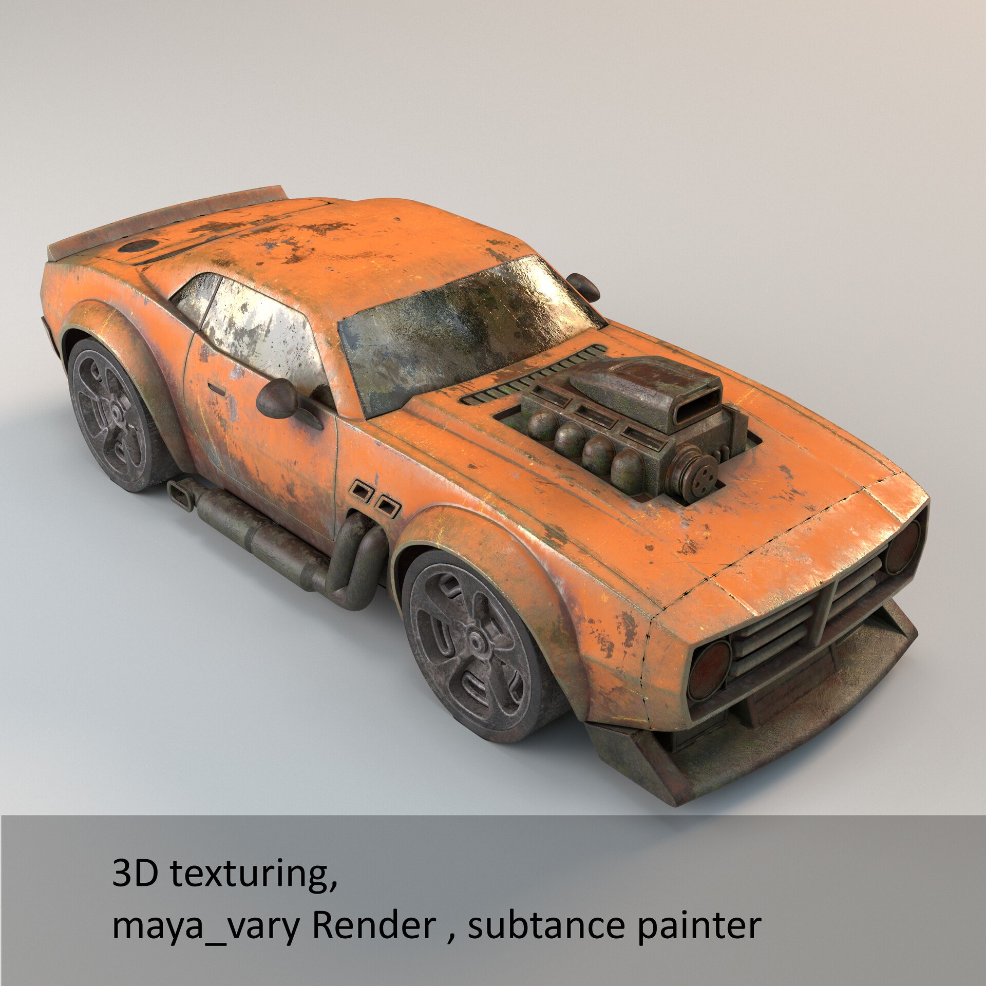 ArtStation - Rusty look gaming car
