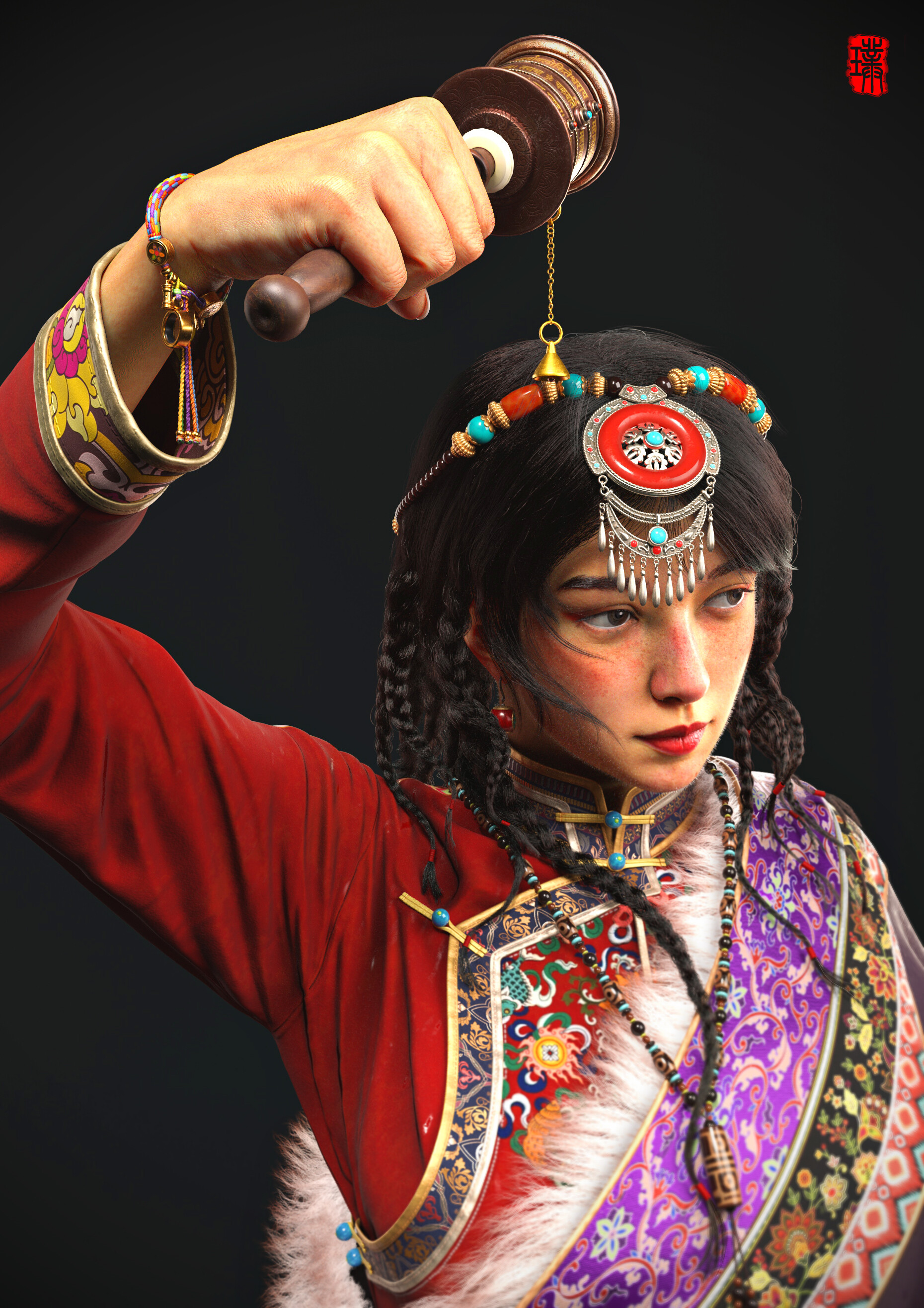 ArtStation - Tibetan girl