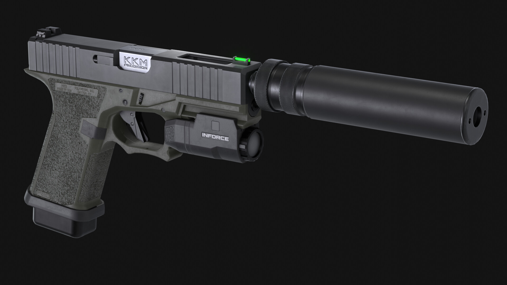 ArtStation - Custom Glock 19/Polymer80 Build