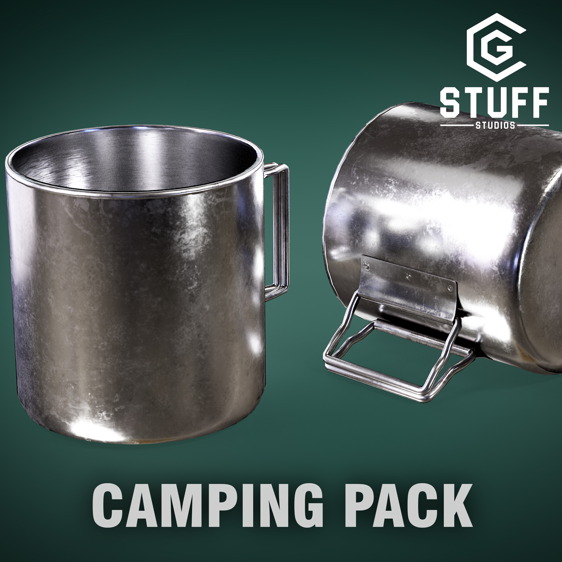 ArtStation - Stainless Steel Mug | Game-Ready Prop