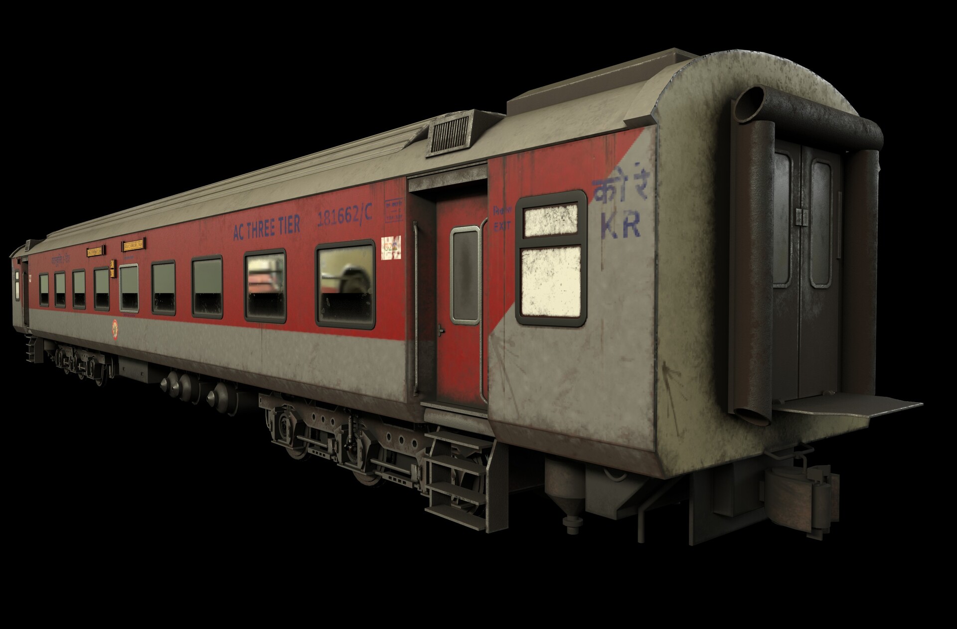 ArtStation - INDIAN RAILWAY BOGIE 3D MODEL