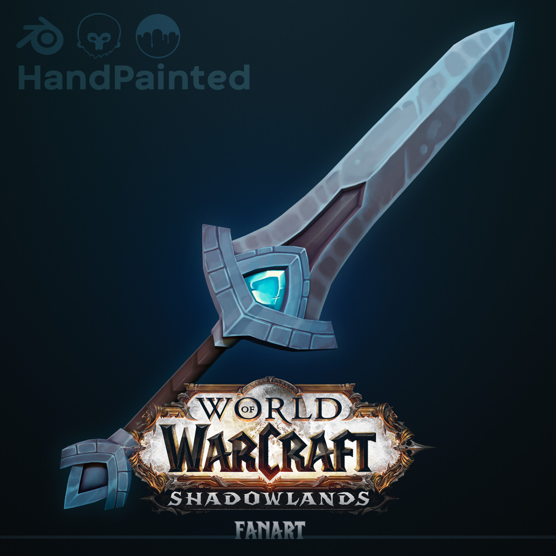 ArtStation - Handpainted stylized wow dagger