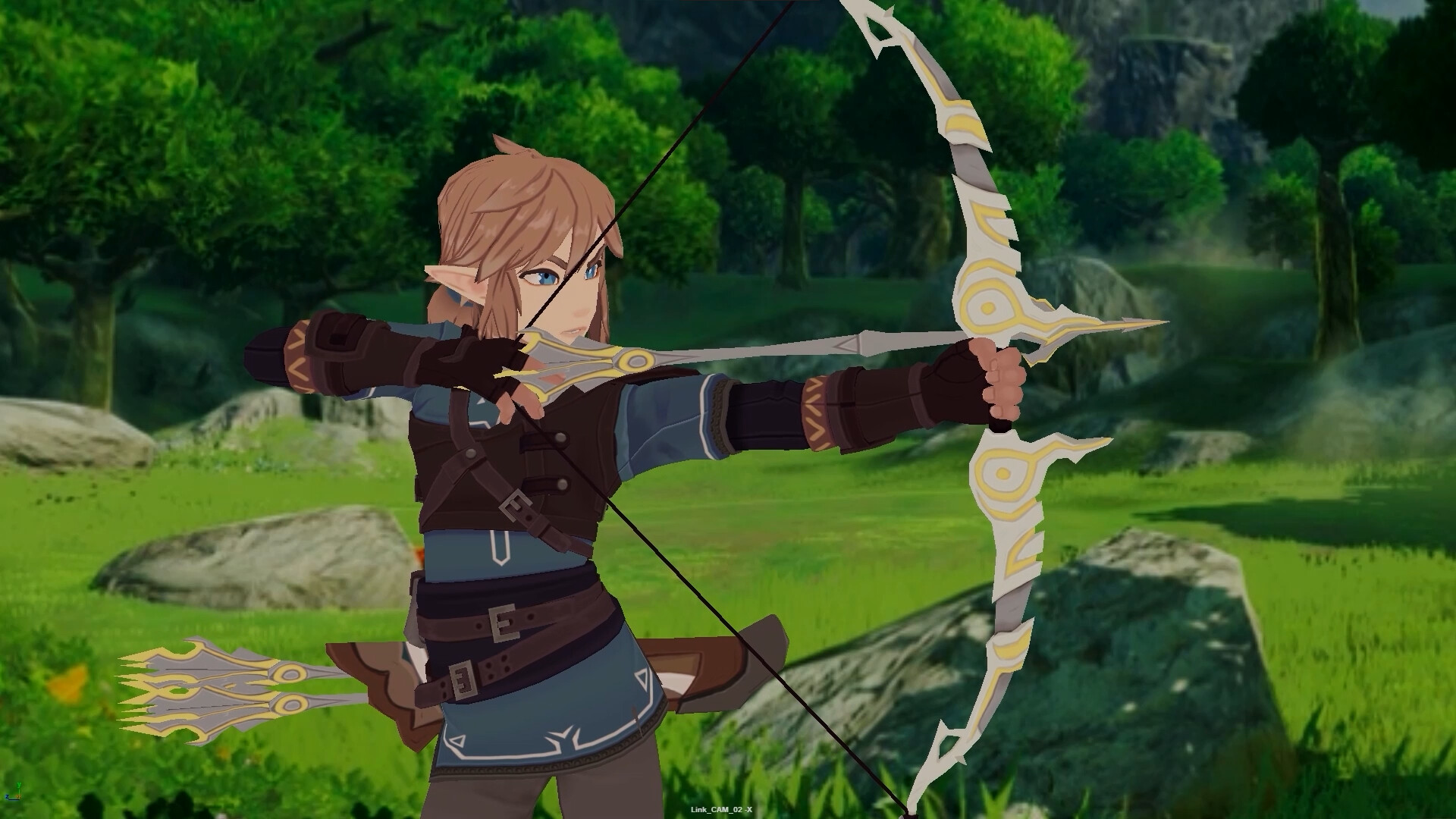 ArtStation - Zelda and Link in Archery