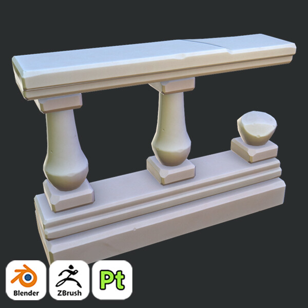 ArtStation - Stylized Stair Railings For Games 3D Art / Tutorial