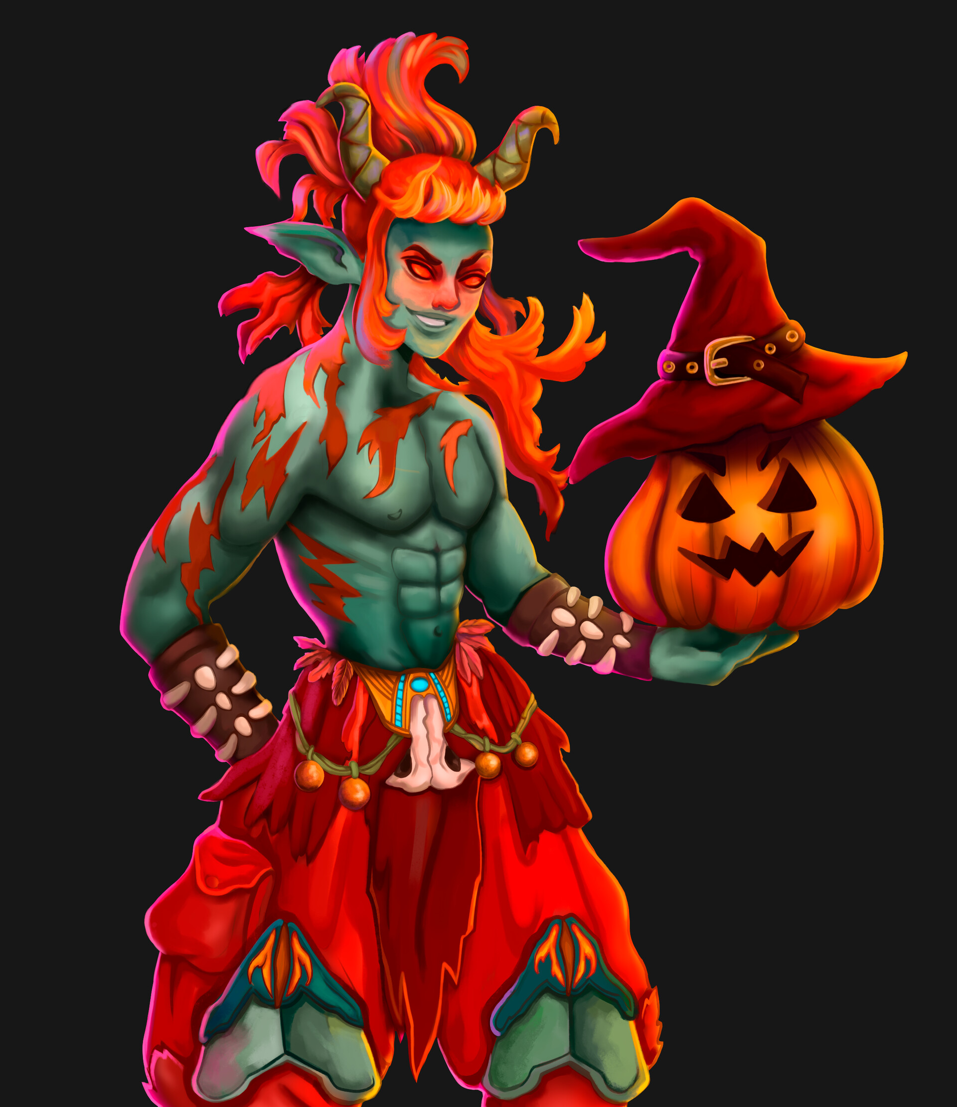 ArtStation - Character concept for "King of Halloween Parties"