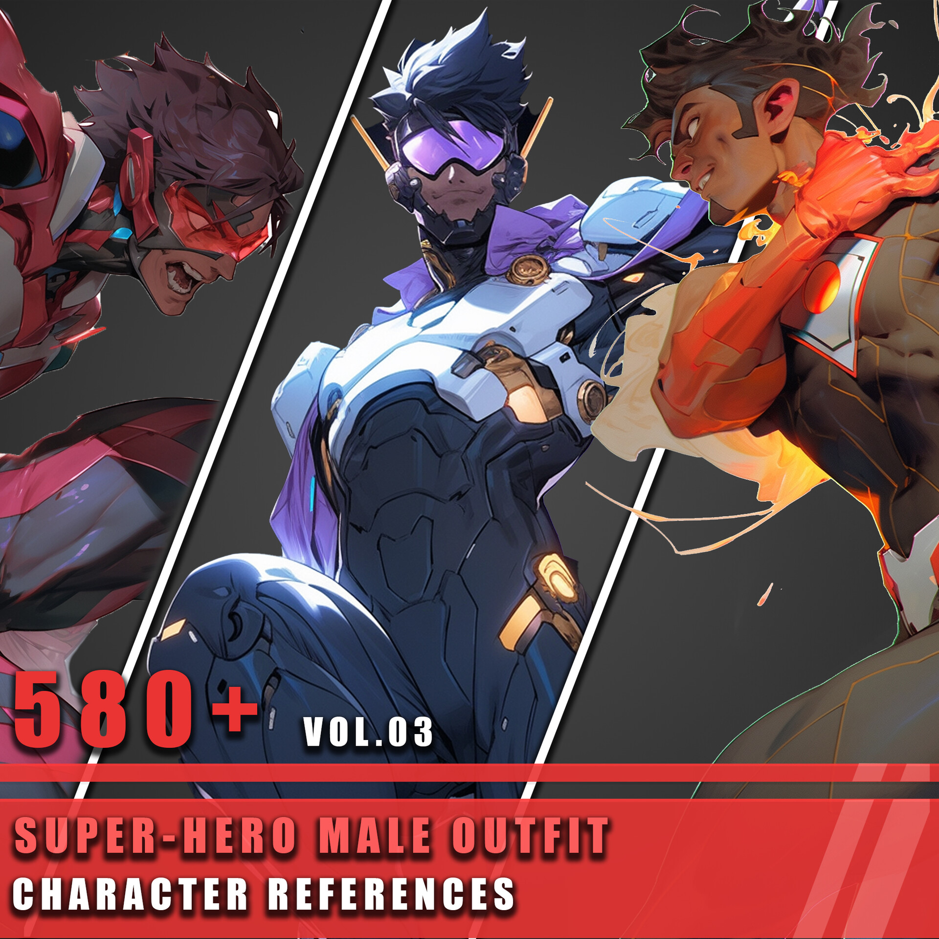 ArtStation - 580+ Super-Hero Male Outfit - Character References Vol.03