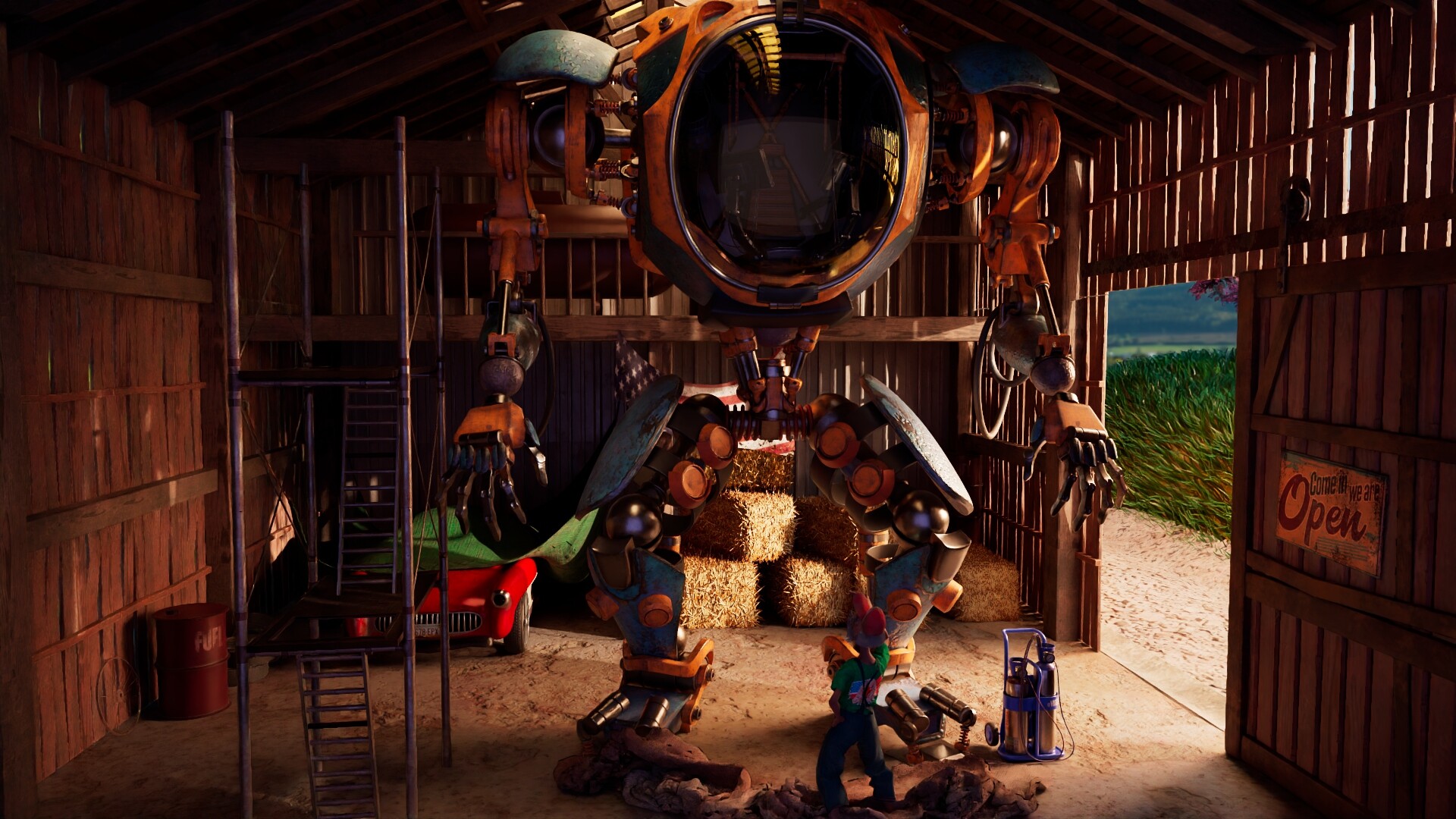 ArtStation - Barn SF || Inspired "Love death and robot"