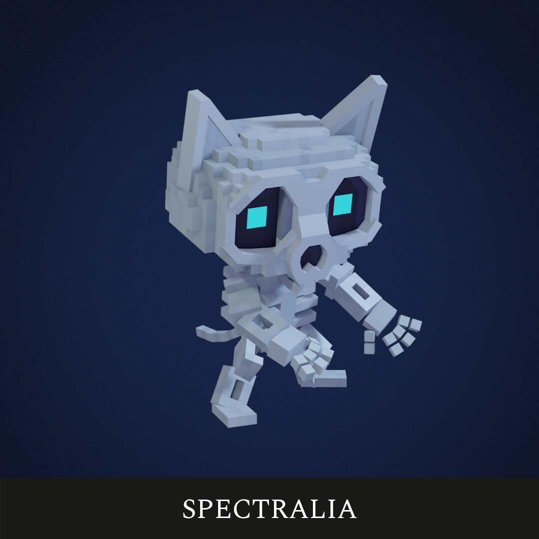 ArtStation - Skeleton Cat Character