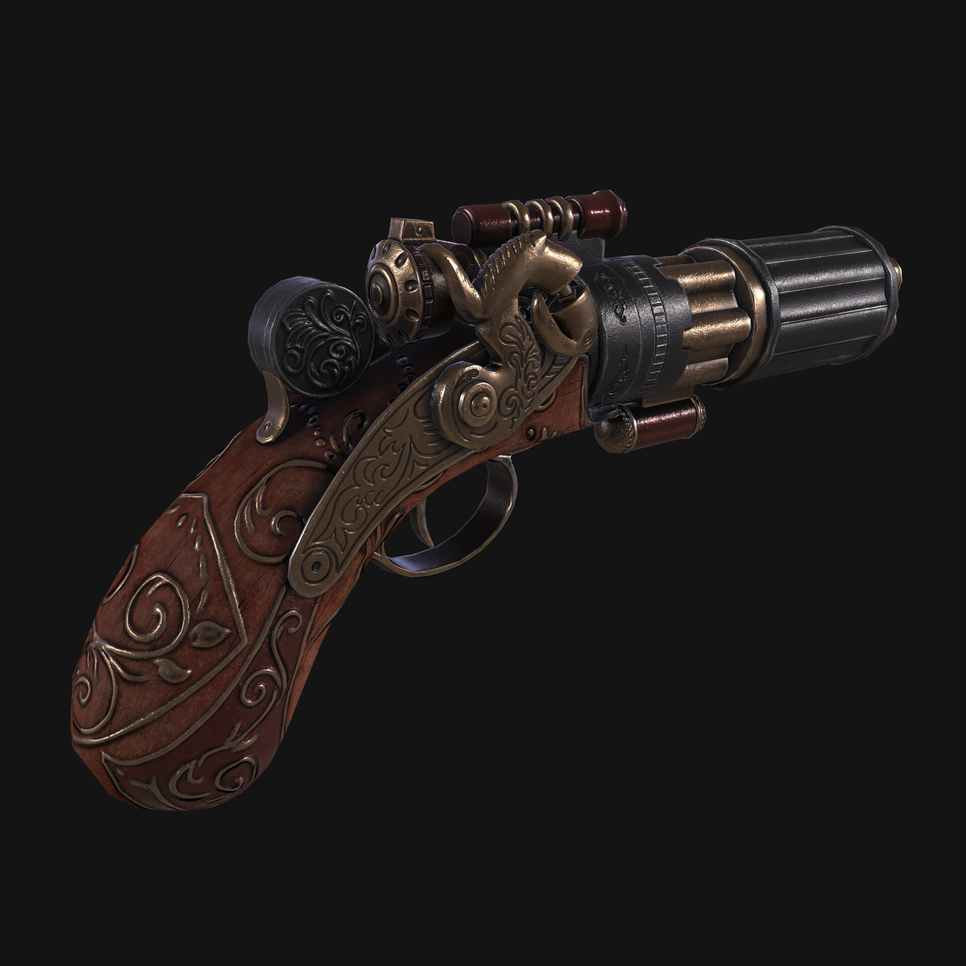 ArtStation - Steampunk Revolver