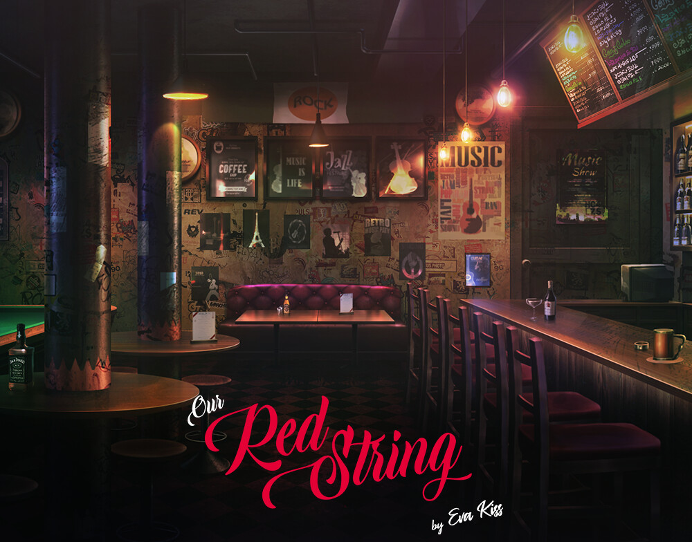 ArtStation - Around City Night, Inside of Private Pubs