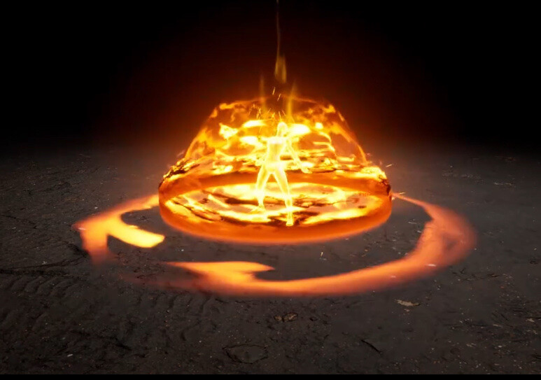 ArtStation - Fire Buff Character FX