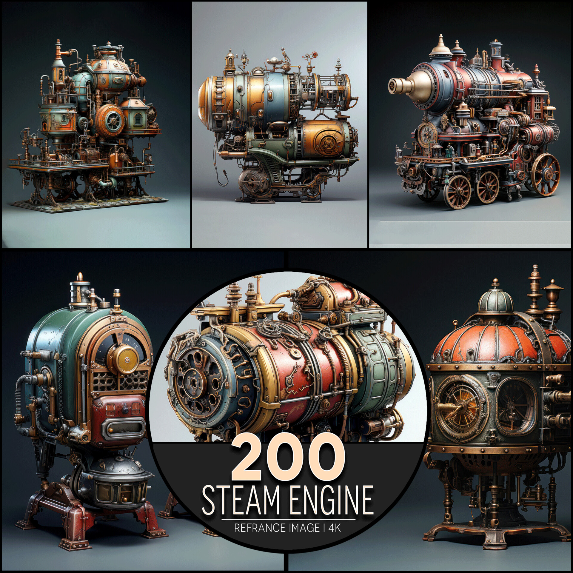 ArtStation - Steam Engine 4K Reference/Concept Images