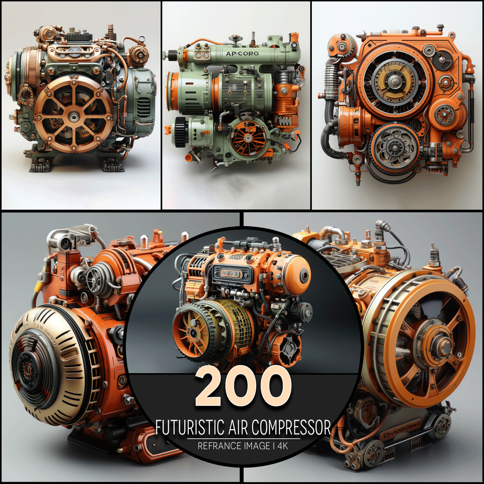 ArtStation - Futuristic Air Compressor 4K Reference/Concept Images