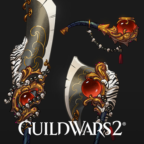 ArtStation - Guild Wars 2 – White Tiger Weapon Skins