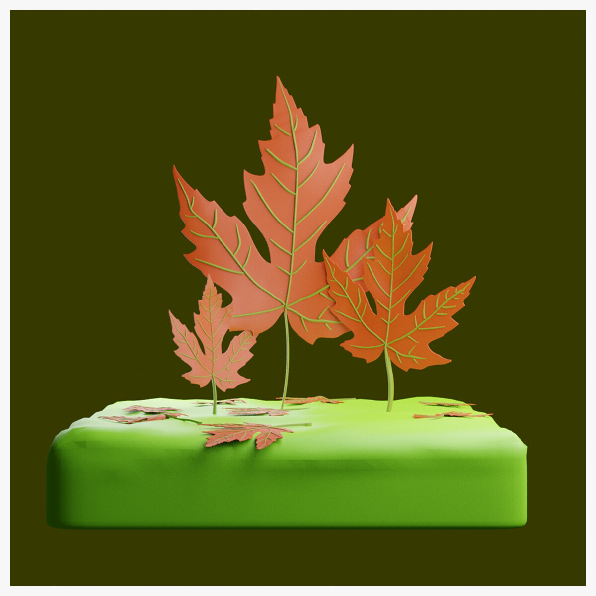 ArtStation - Autumn 3D Leaves