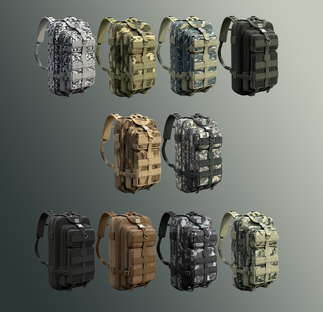 ArtStation - Military and Tactical Backpack