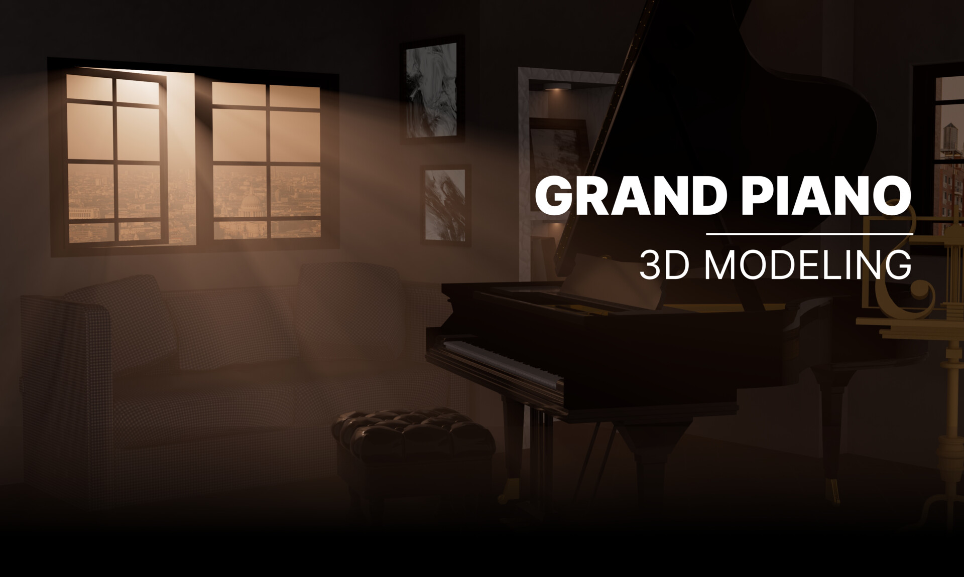 ArtStation - Grand Piano | 3D Modeling