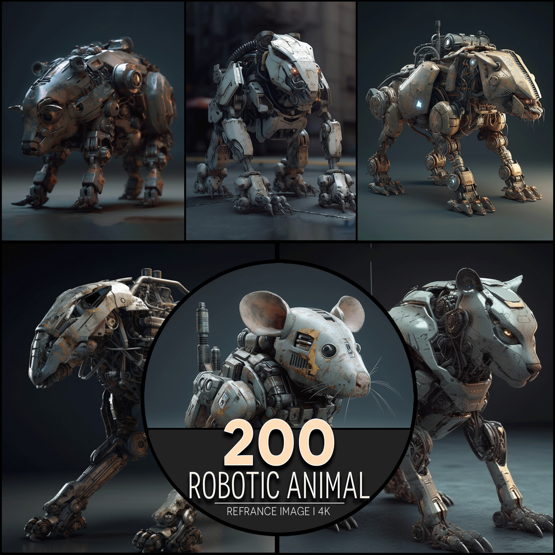 Pixel Ref - Robotic Animal 4K Reference/Concept Images