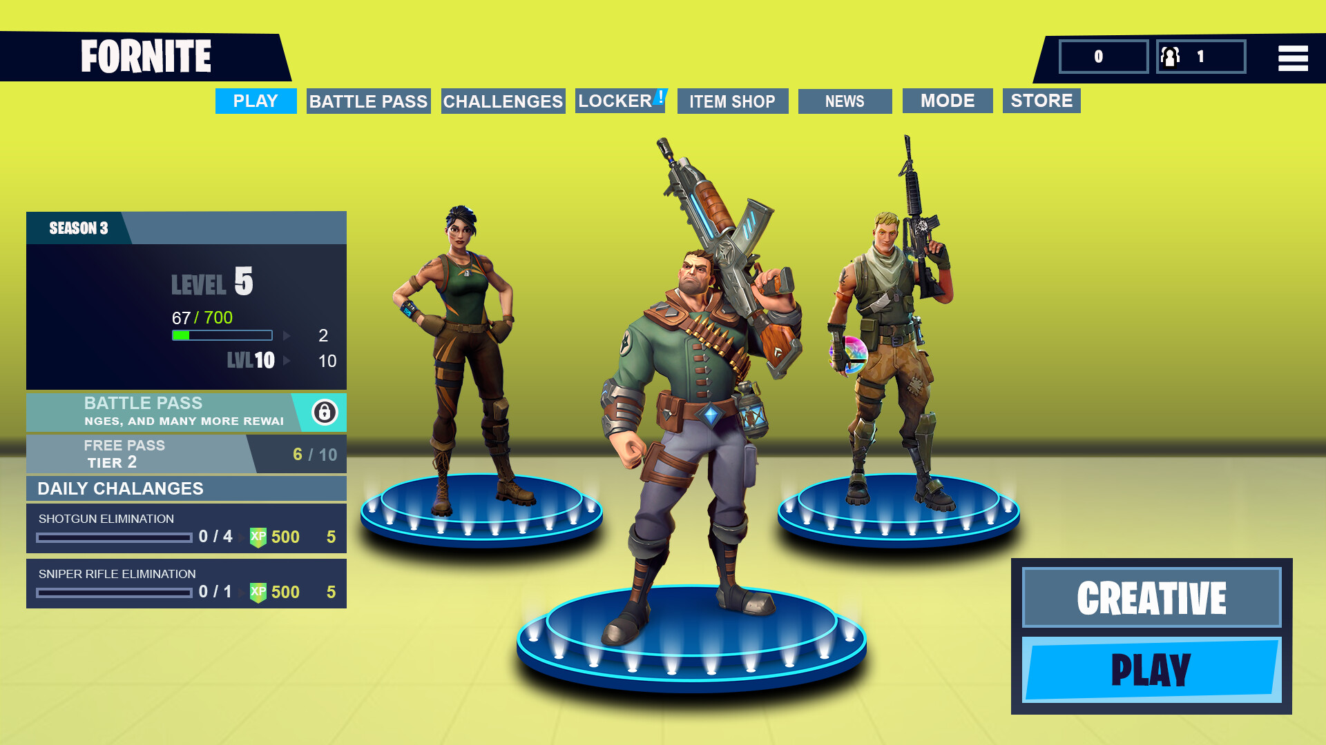 ArtStation - Fortnite Game UI