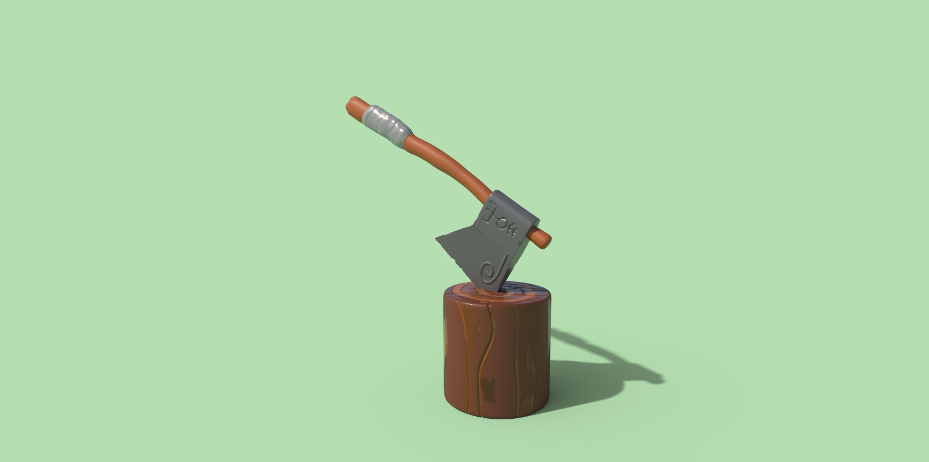 ArtStation - Stylized axe low poly 3D model