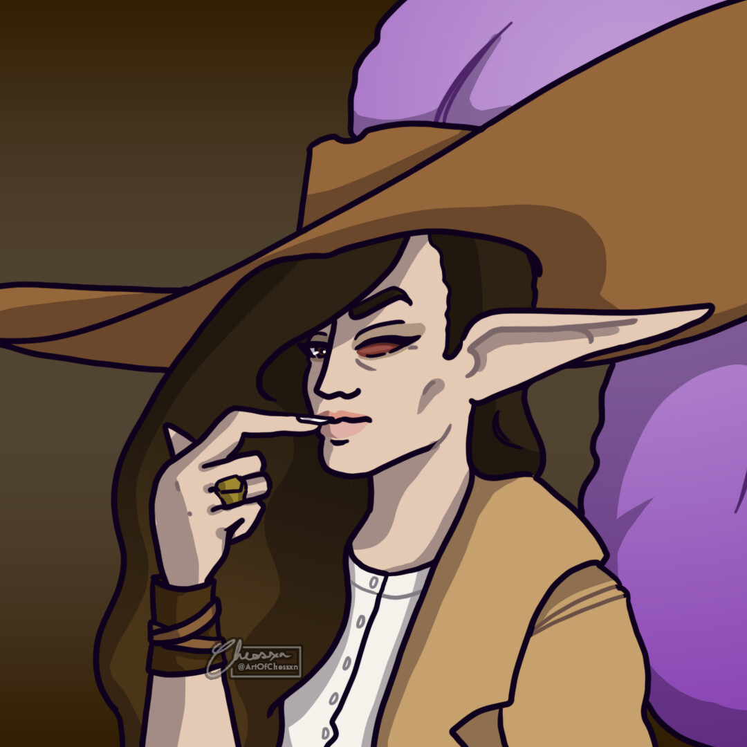 ArtStation - One-Eyed Elven Warlock