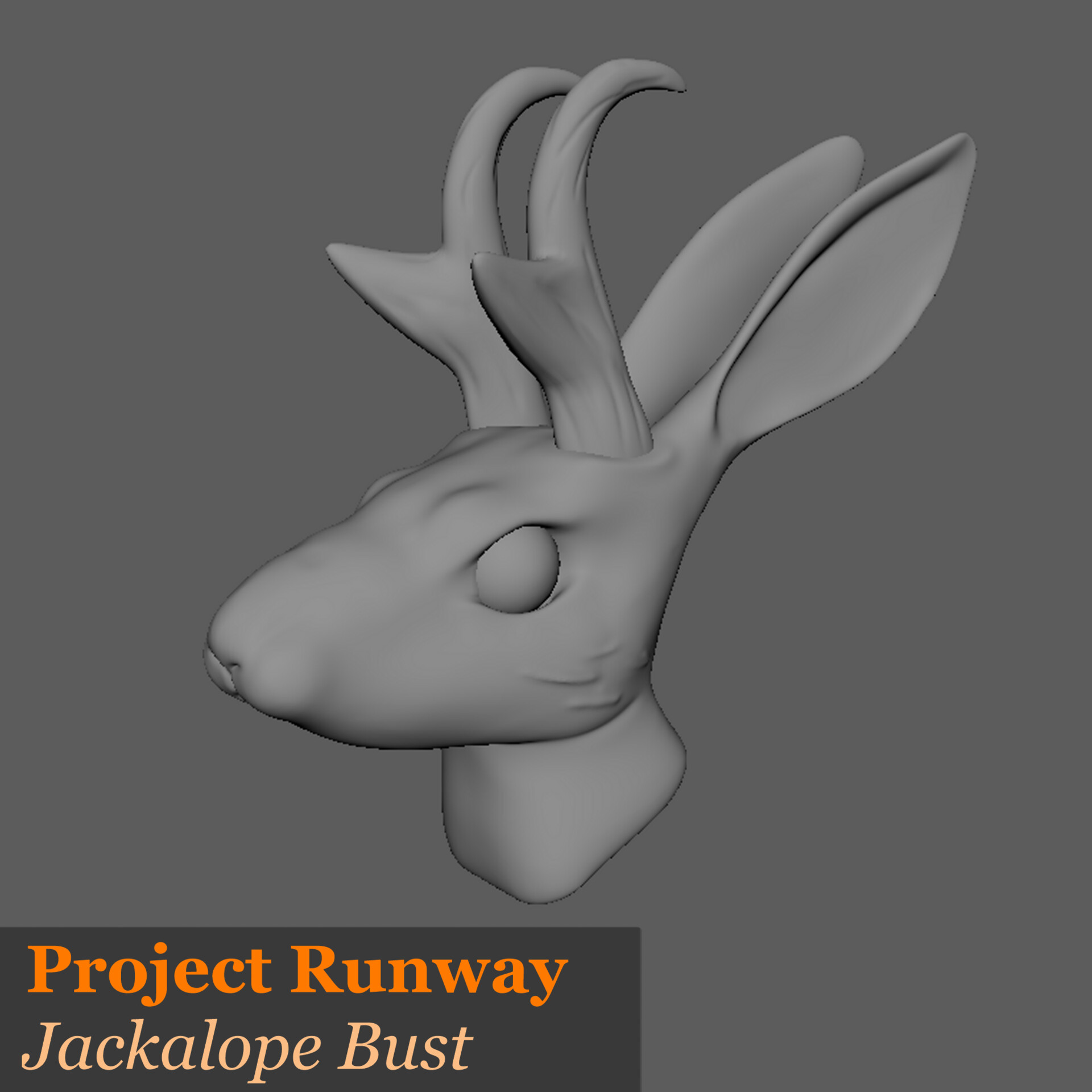 ArtStation - Jackalope Bust (8/25/23)