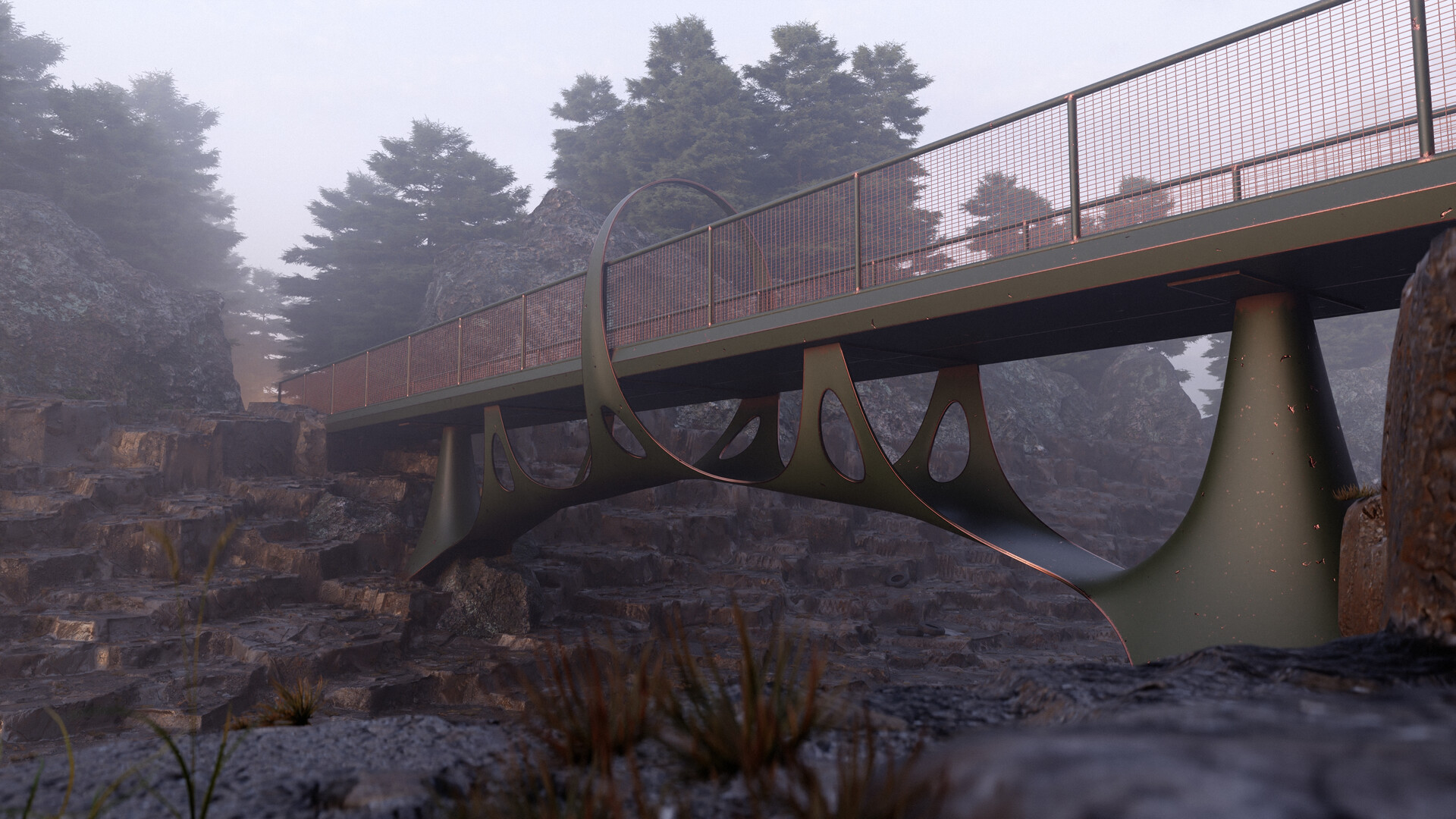 ArtStation - Metal Bridge.